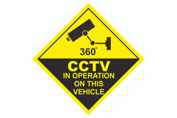CCTV in Operation on this Vehicle 360 Degrees Sign