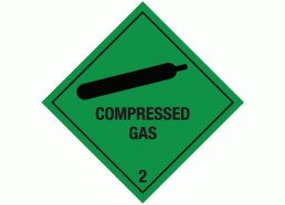 Compressed Gas Warning Sign