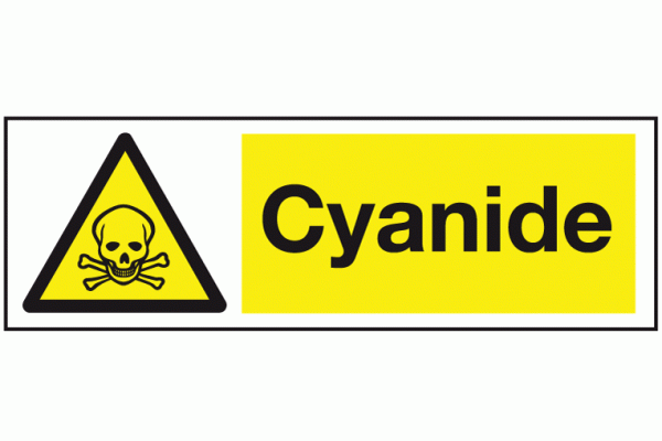 Cyanide Warning Safety Sign
