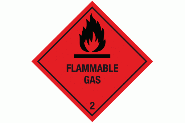 Flammable Gas Warning Sign
