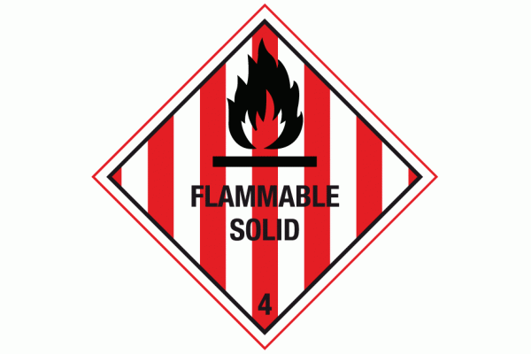 Flammable Solid Warning Sign